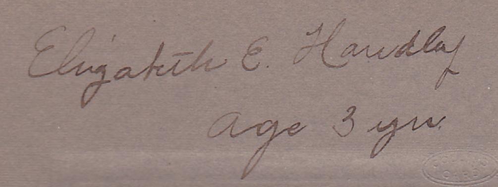 Elizabeth Ellen Handley Hayward Cabinet Photo of Little Girl - Rutland, Vermont - Photographs