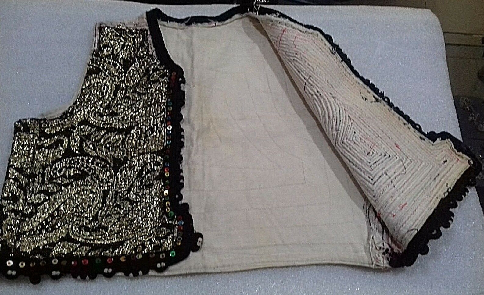 VINTAGE OLD ALBANIAN WOMEN TRADITIONAL WAIST COAT-FOLK-JELEK-MATI AREA ...