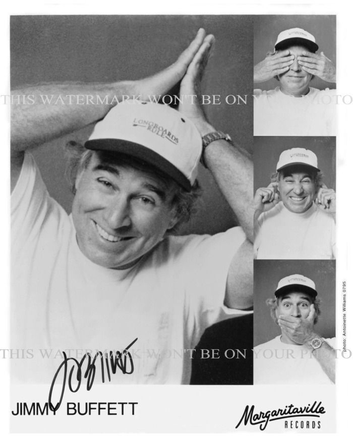 JIMMY BUFFETT AUTOGRAPHED 8x10 RPT PHOTO AWESOME MARGARITAVILLE BUFFET ...