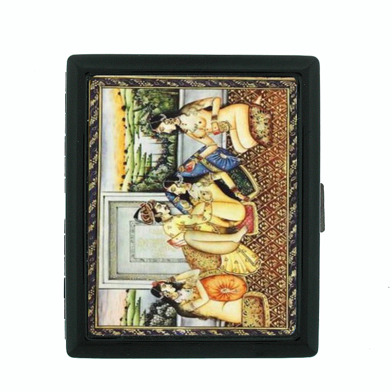 Kama Sutra Erotic Indian Art Cigarette Case 525 - Tobacciana