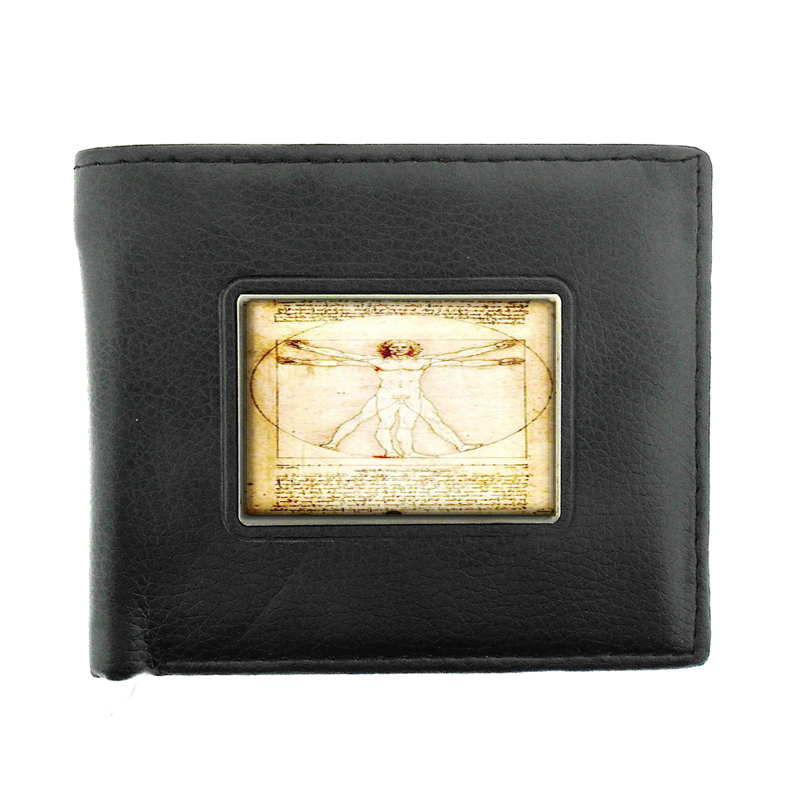 Leonardo Da Vinci 1490 Vitruvian Bifold Wallet 136 - Tobacciana