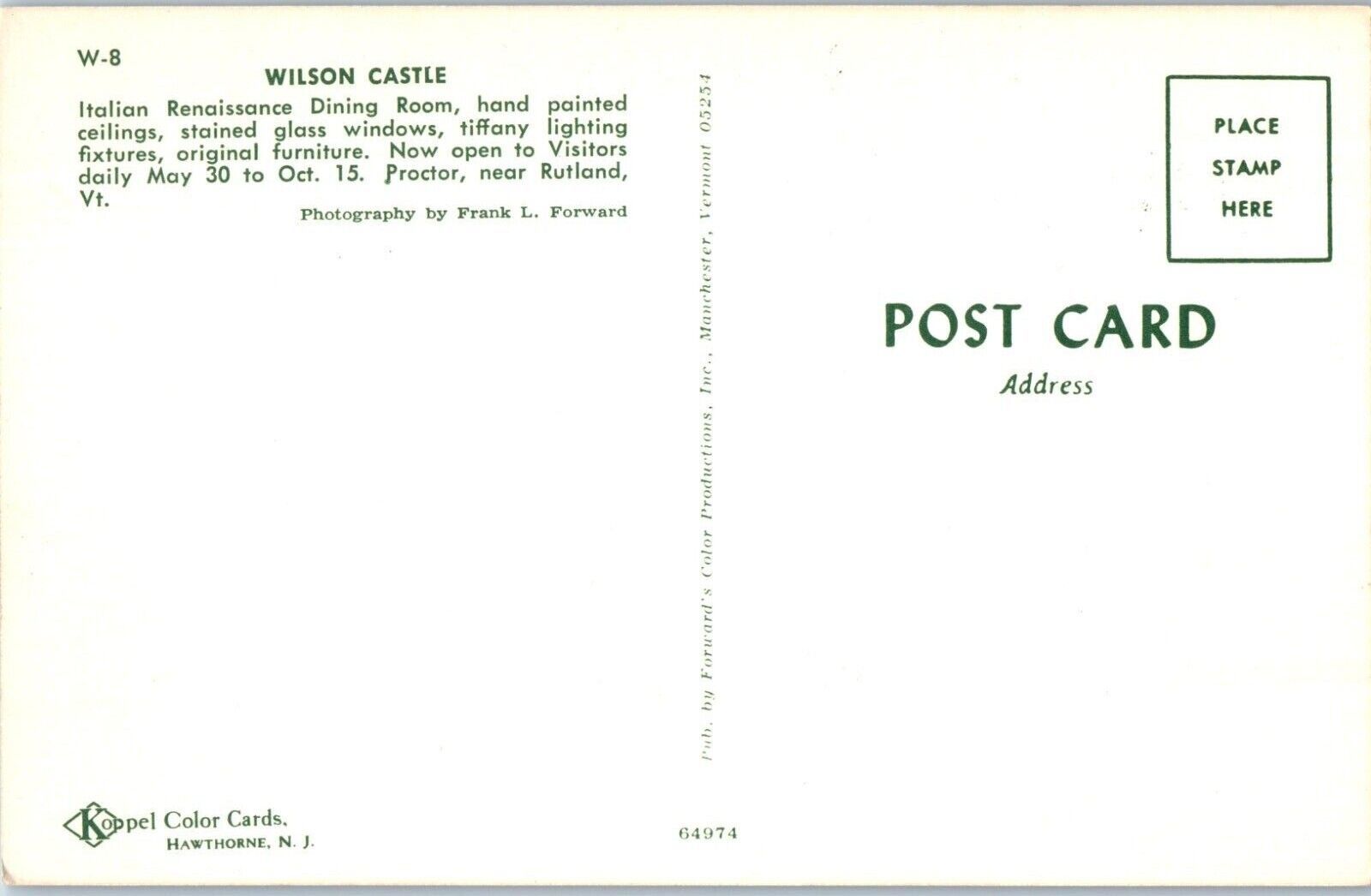 Italian Renaissance Dining Room in the Wilson Castle Proctor Vermont ...