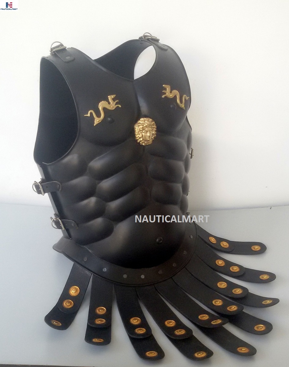 NauticlMart Medieval LARP Troy Helmet With Muscle Armor Halloween ...