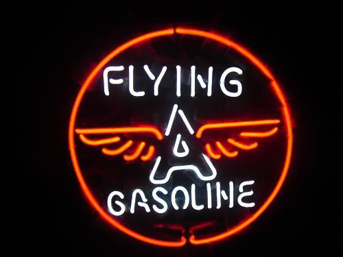 Flying A Gasoline Gas Station Neon Light Sign 16'' x 16'' - Other ...