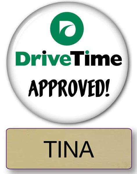 TINA (Driver) DRIVE TIME Commercials Name Badge with magnet & Drive ...