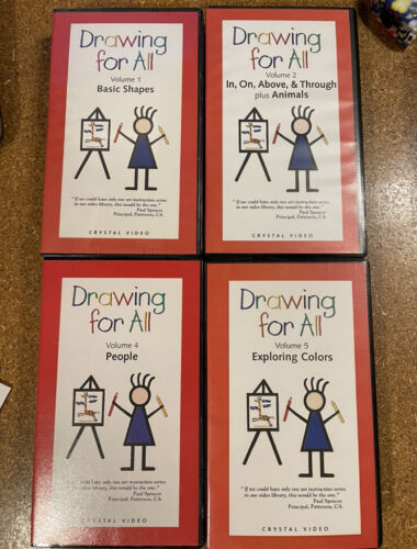Lot Of Drawing For All, VHS Vol 1,2,4,5 how and 50 similar items
