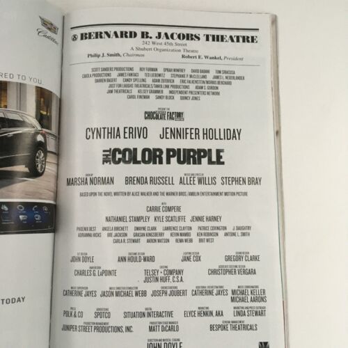 2016 Playbill The Color Purple by John Doyle and similar items