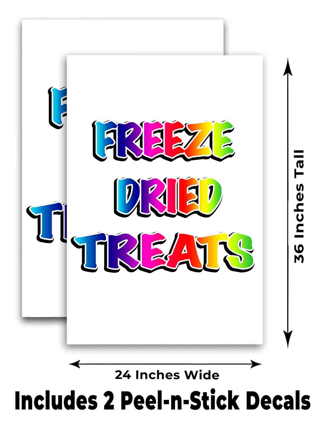 FREEZE DRIED TREATS Signicade 24x36 Aframe Sidewalk Sign Banner Decal ...