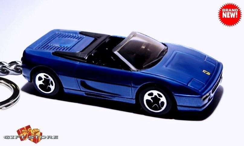 RARE NICE GIFT KEY CHAIN BLUE FERRARI F355 SPIDER F1 CUSTOM Ltd Ed EURO ...