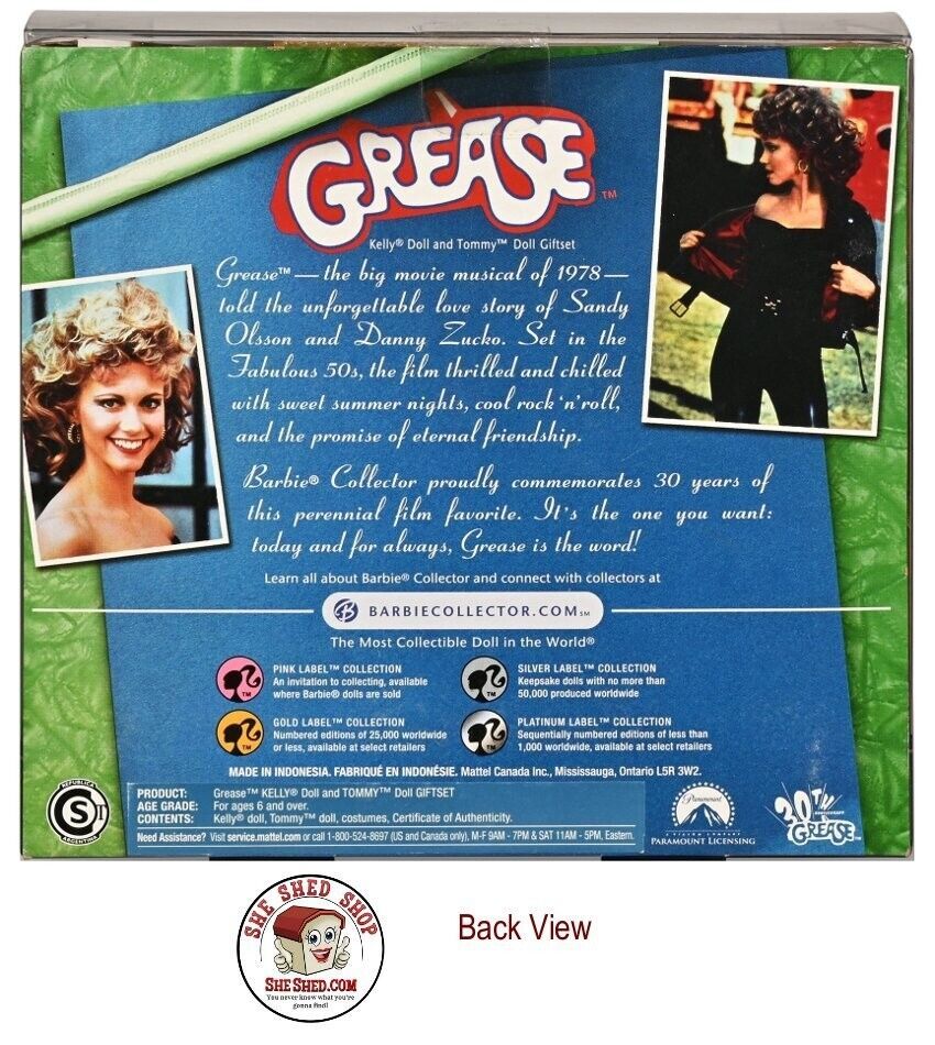 Grease Kelly Doll And Tommy Doll Giftset - Mattel N2688 Storybook ...