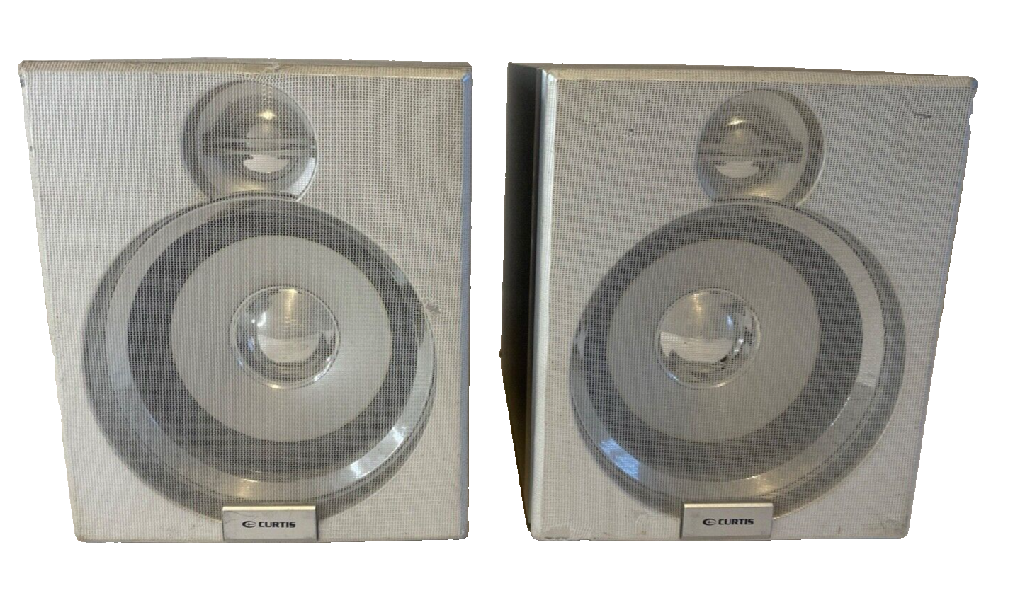 Curtis Dynamic Speaker System 4 Ohm Wood Grain Bookshelf Speakers ...