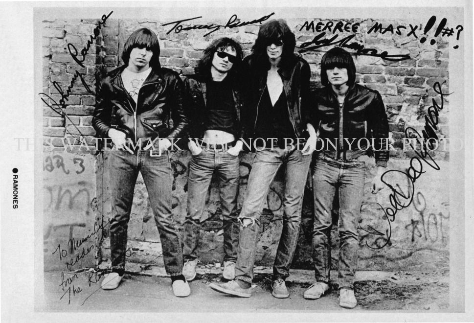 THE RAMONES SIGNED AUTOGRAPHED 6x9 RP PROMO PHOTO LEGENDARY CLASSIC ...