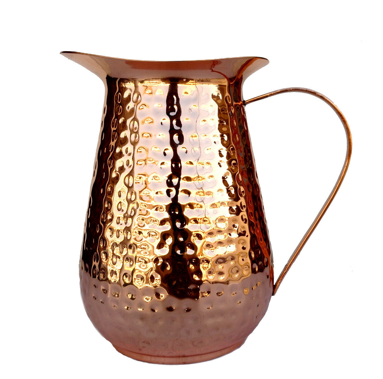 Copper Jug Heavy Gauge Pure Solid Hammered Moscow Pure Copper Pitcher ...