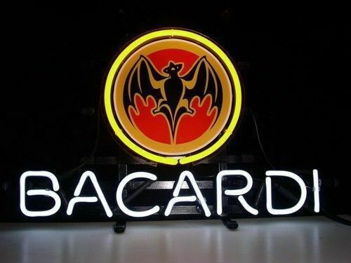 Bacardi Rum Whisky Neon Sign 14"x10" Beer Bar Light Artwork Cave ...