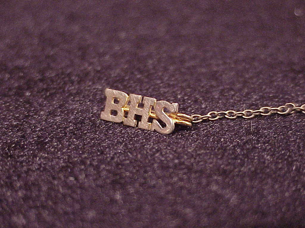 1963 BHS 63 Initials Chained High School Pin - Elementary & High Schools