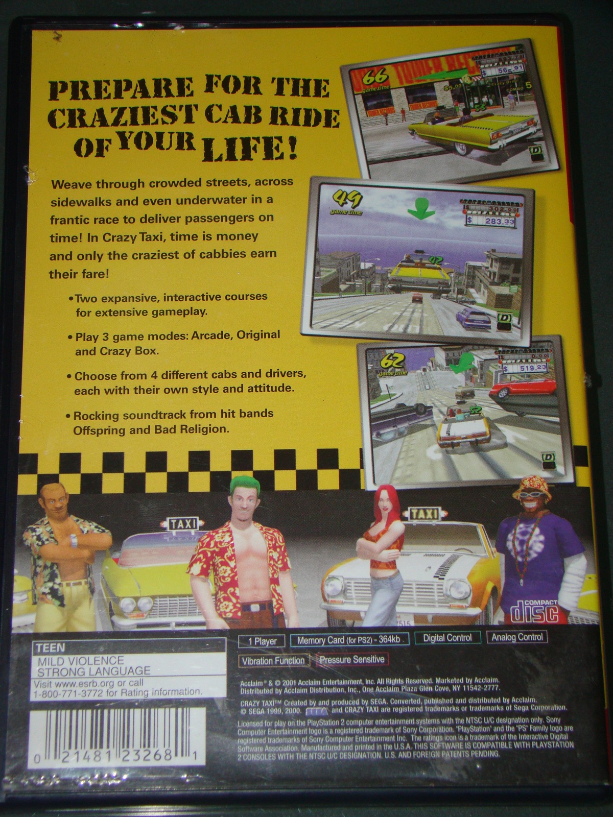Playstation 2 - GREATEST HITS - CRAZY TAXI (Complete with Instructions ...
