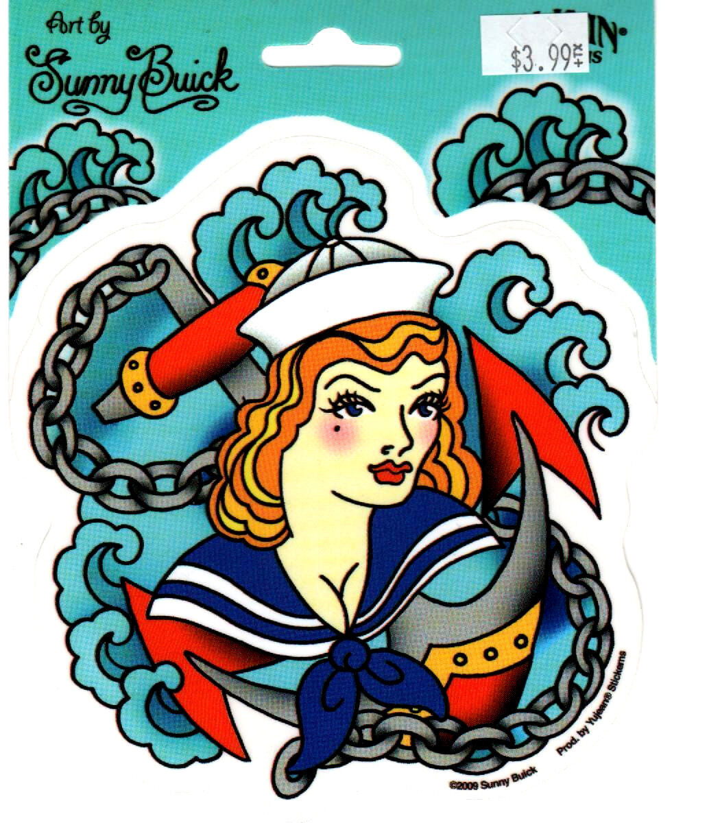 Sailor Girl Sticker Decal Art By Sunny Buick and 50 similar items