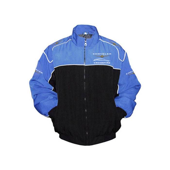 Chrysler Crossfire Racing Jacket Black Blue | NASCAR jacket | racer ...