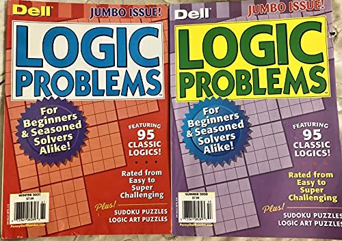 Lot of (2) Dell Logic Problems Puzzles Full Size Puzzle Books Jumbo ...
