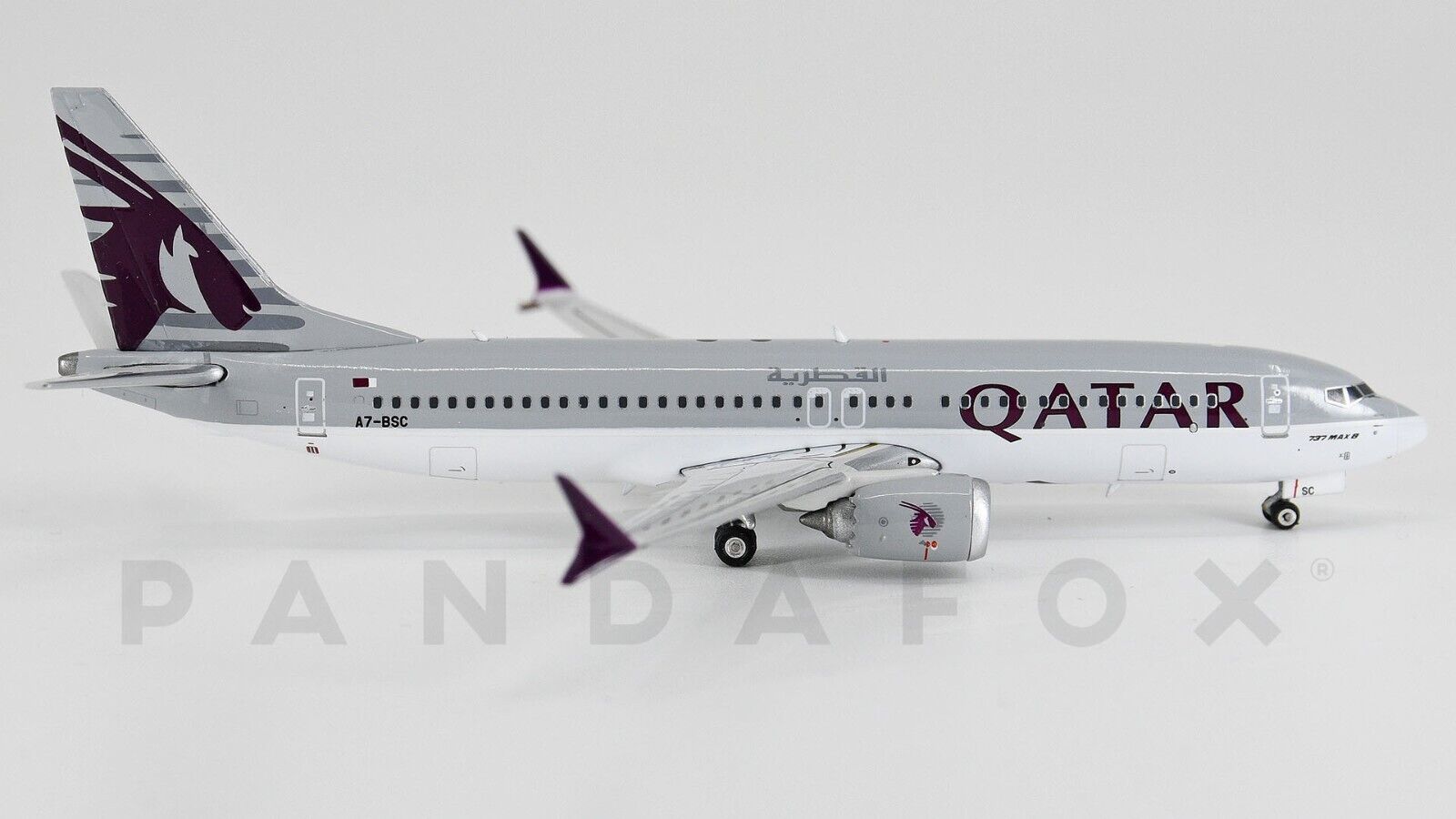Qatar Airways Boeing 737 MAX 8 A7-BSC Phoenix 11814 PH4QTR2421 Scale 1: ...