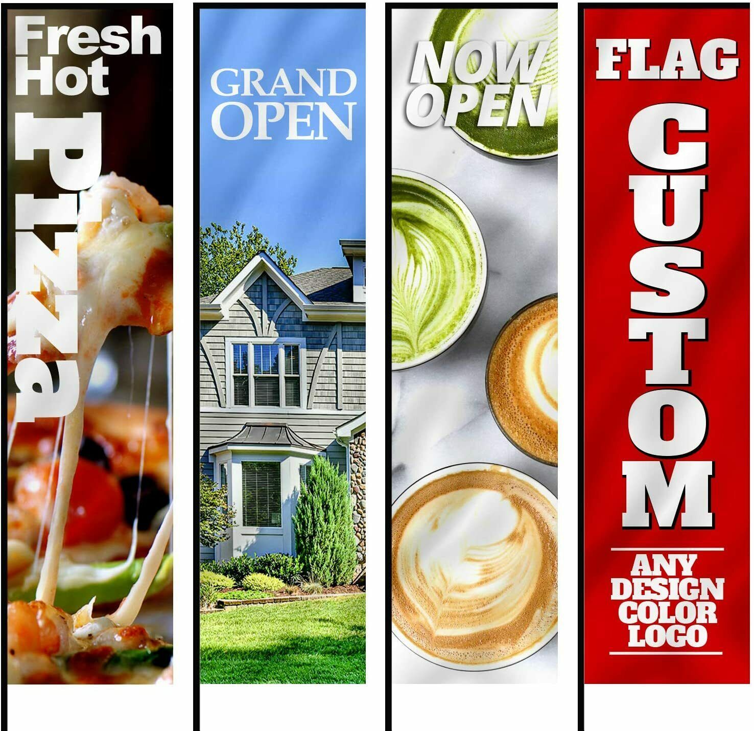 Anley Custom Rectangle Feather Flags Swooper Advertising Banners Flags ...