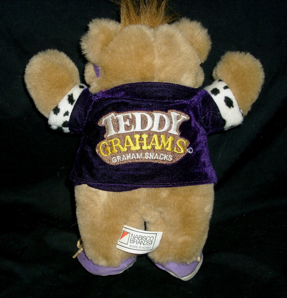 10" VINTAGE 1990 TEDDY GRAHAMS BROWN TEDDY BEAR NABISCO STUFFED ANIMAL ...