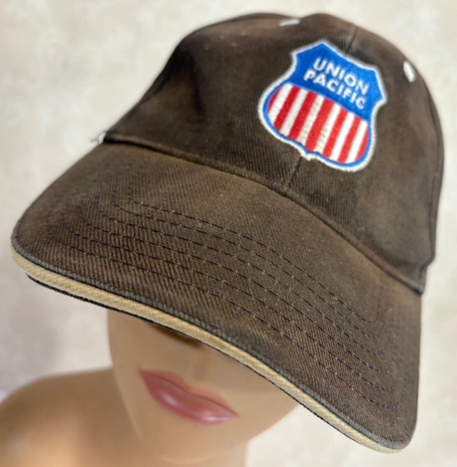 Union Pacific Railroad Safety Team Well Worn Strapback Baseball Cap Hat ...