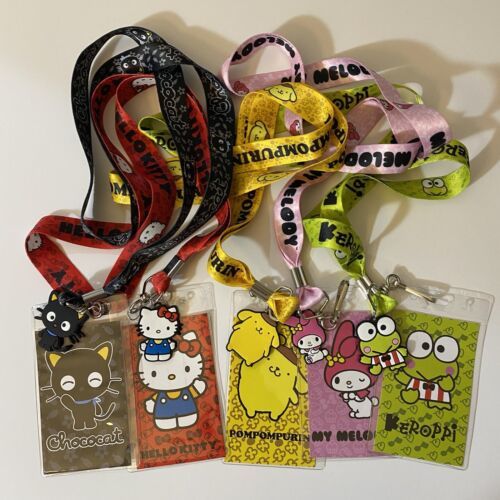 Sanrio Chococat Hello Kitty Keroppi & More Lanyards With Charm & Card ...