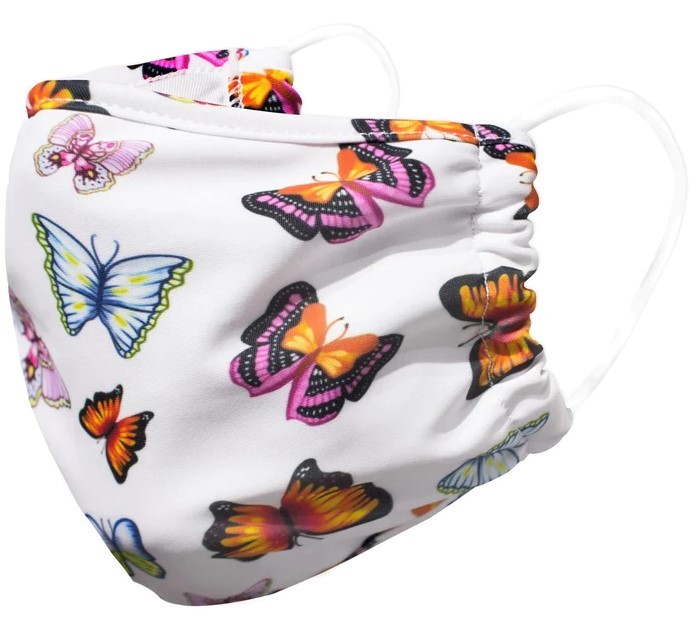 Elegant and Beautiful Fabric Butterfly Face Mask with Elastic Ear Loops ...