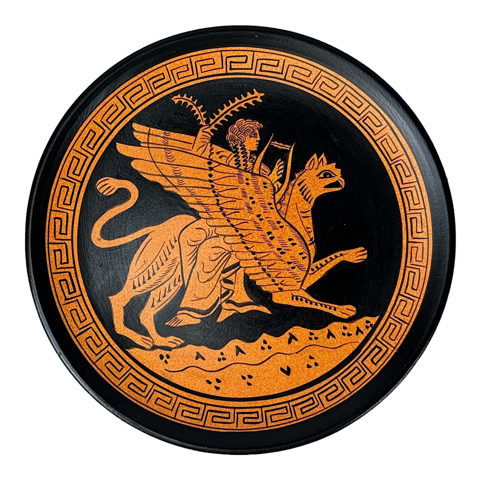 God Apollo Riding Griffin Painting Ancient Greece Ceramic Plate Greek ...