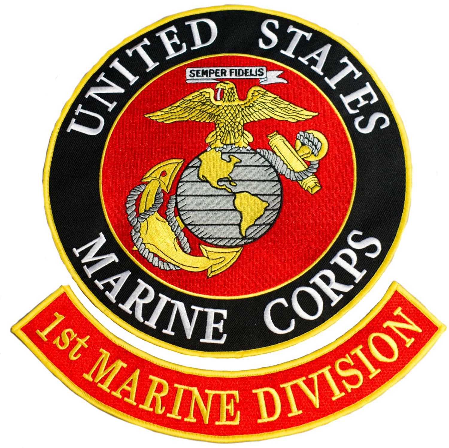 LARGE 1ST MARINE DIVISION ALWAYS FAITHFUL Patch - Large 10" - Veteran ...