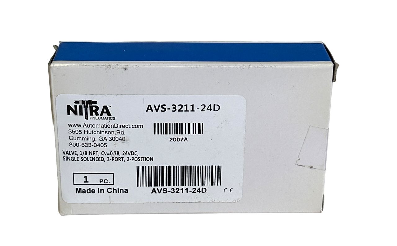 NEW AUTOMATION DIRECT NITRA AVS-3211-24D / AVS321124D 3-PORT SOLENOID ...