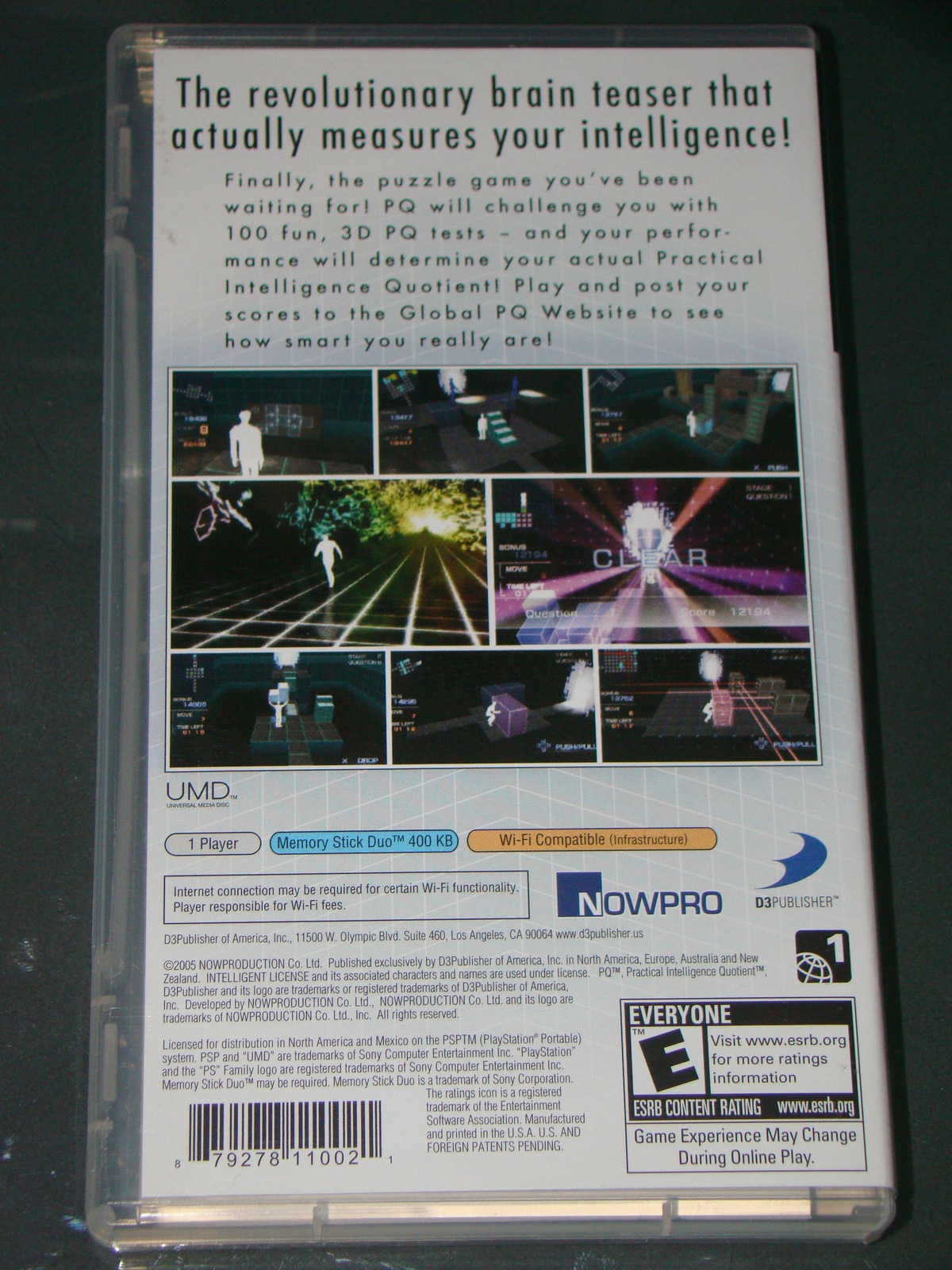 Sony PSP UMD Game - PQ2 PRACTICAL INTELLIGENCE QUOTIENT (Complete) - Video Games
