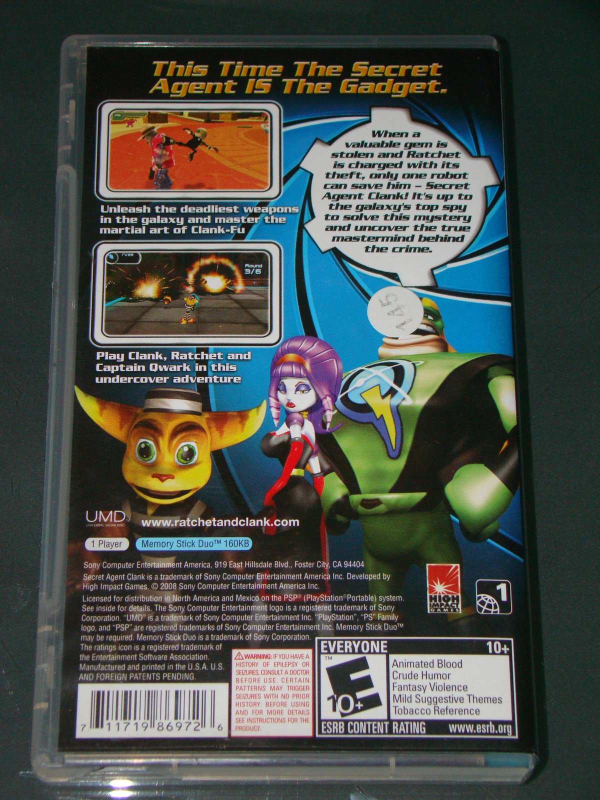 Sony PSP UMD Game - SECRET AGENT CLANK (Complete with Manual) - Video Games