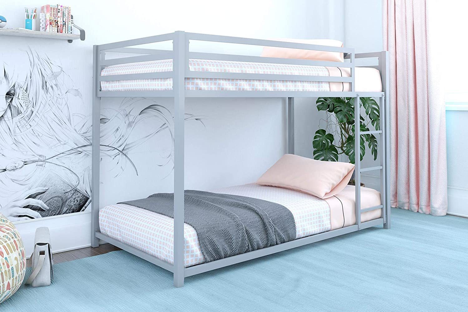 DHP Miles Metal Bunk Bed Silver Twin over and 28 similar items