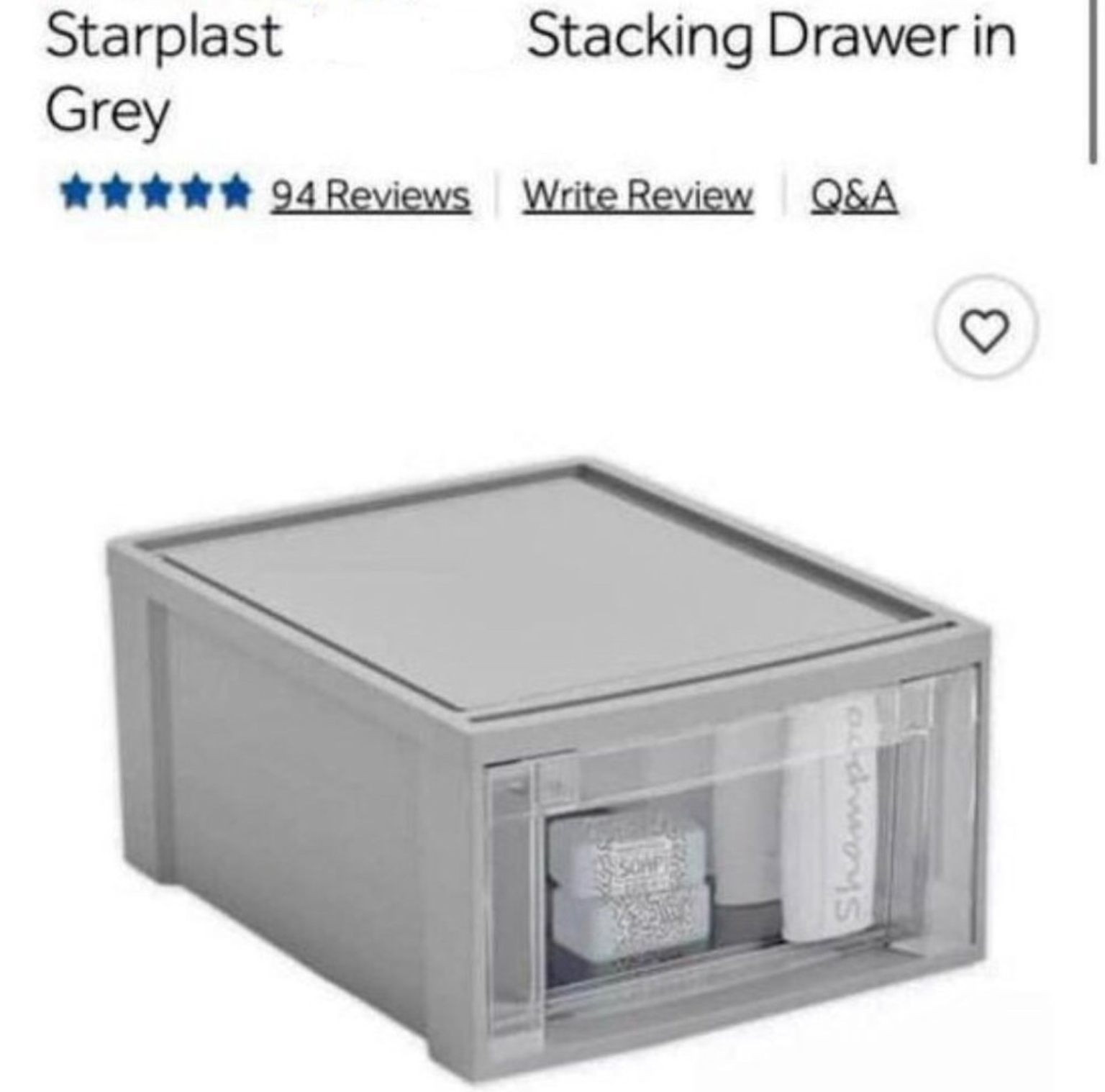 STARPLAST Small DRAWER BOX Storage CHEST BOX Stackable CONTAINER BOX ...
