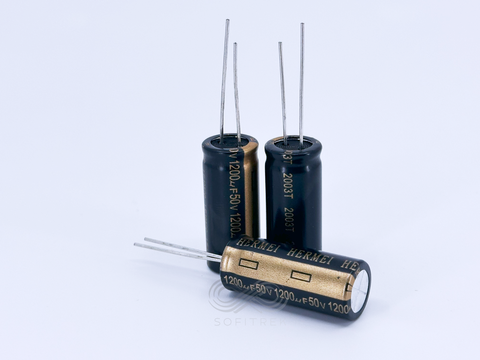 5PCS LE HERMEI 1200uF 50V 13x31mm Radial Capacitor Low Impedance 3kHr ...