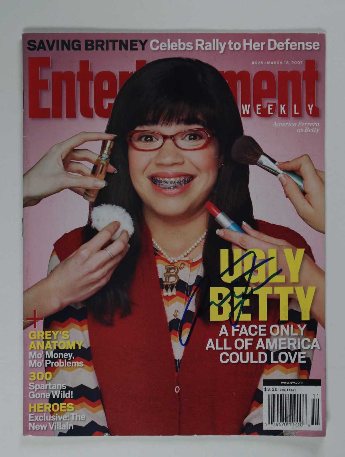 America Ferrera Signed Autographed Complete "Entertainment" Magazine ...