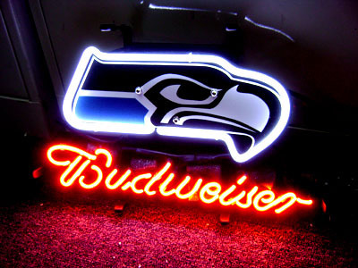 NFL Seattle Seahawks Budweiser 3D Neon Light Sign 12" x 9" - Other ...