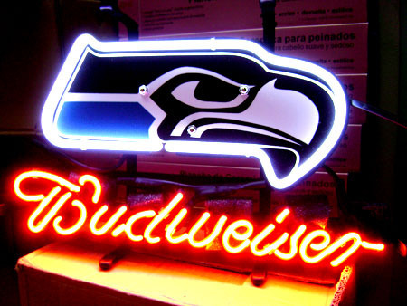 NFL Seattle Seahawks Budweiser 3D Neon Light Sign 12" x 9" - Other ...
