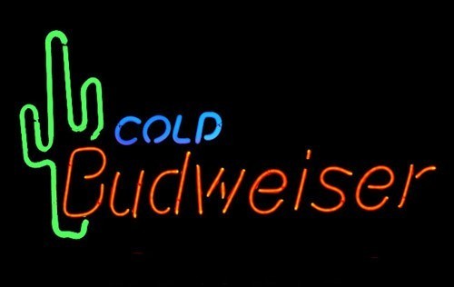 Ice Cold Cactus Budweiser Neon Light Sign 16" x 14" - Other Collectible ...