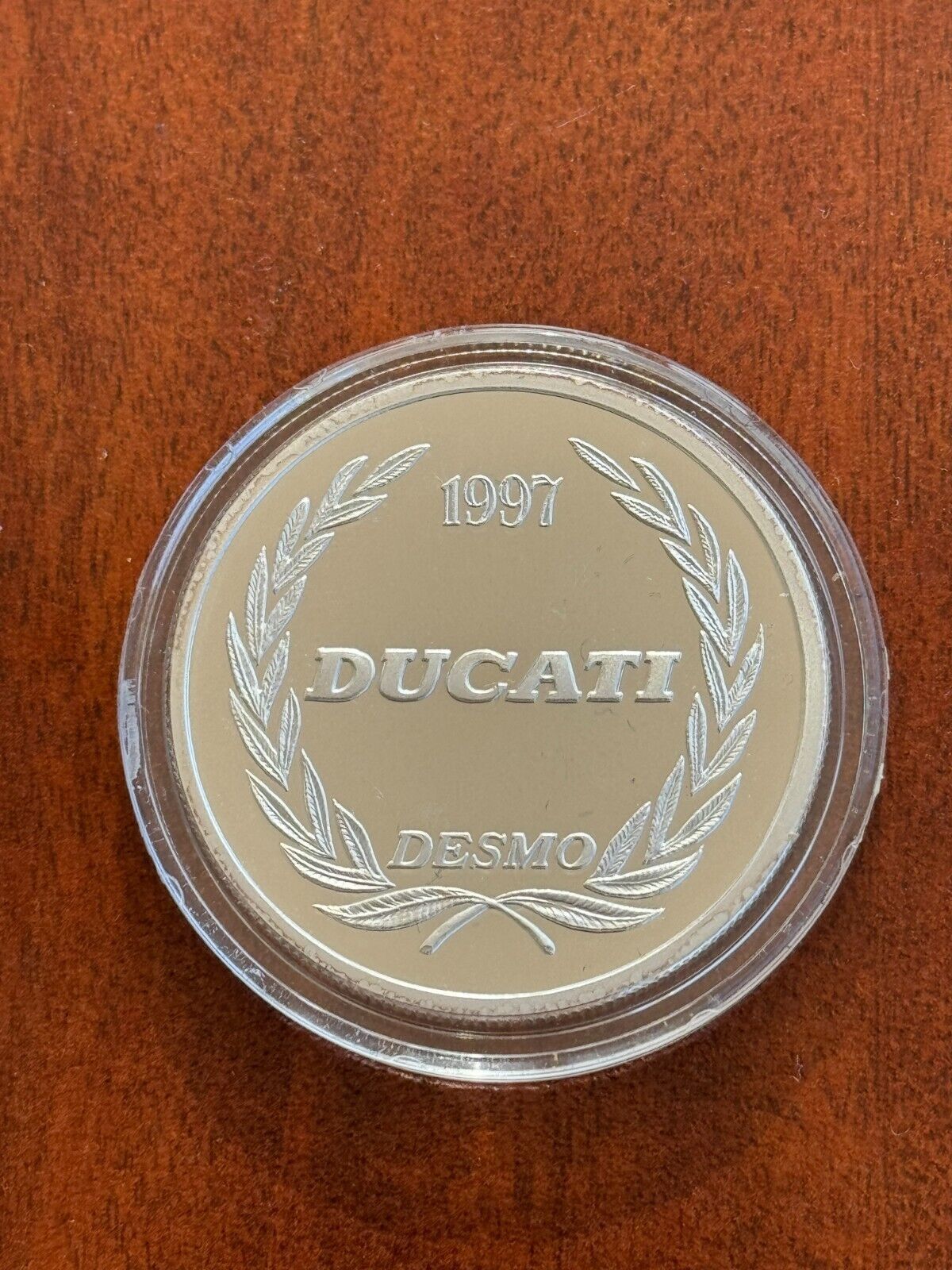 1997 Ducati Desmo 1 oz. .999 Fine Silver Coin SUPERBIKE CHAMPIONE DEL ...