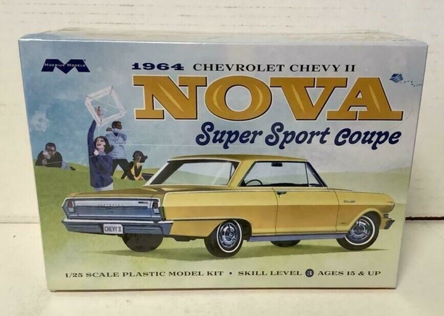 NEW Moebius Models 1964 Chevy Nova Super Sport Coupe 1:25 Scale Model ...