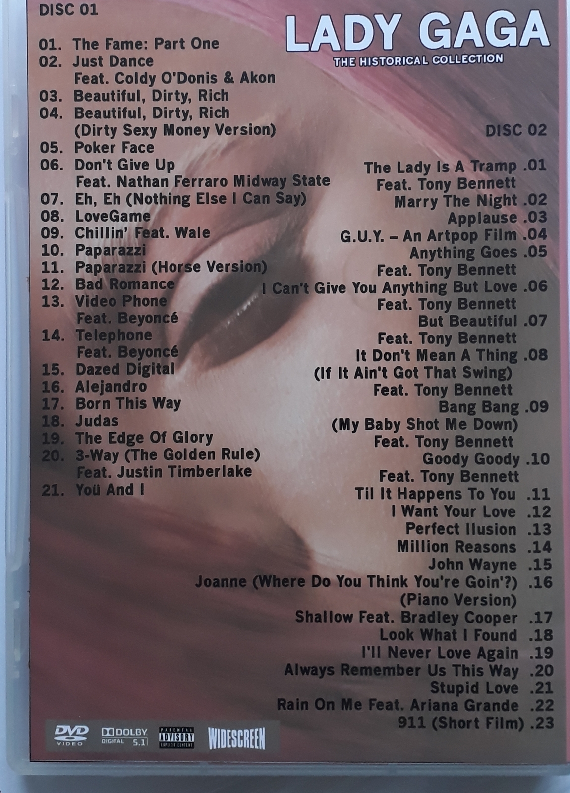 Lady Gaga The Historical Collection 2x Double DVD Discs (Videography ...