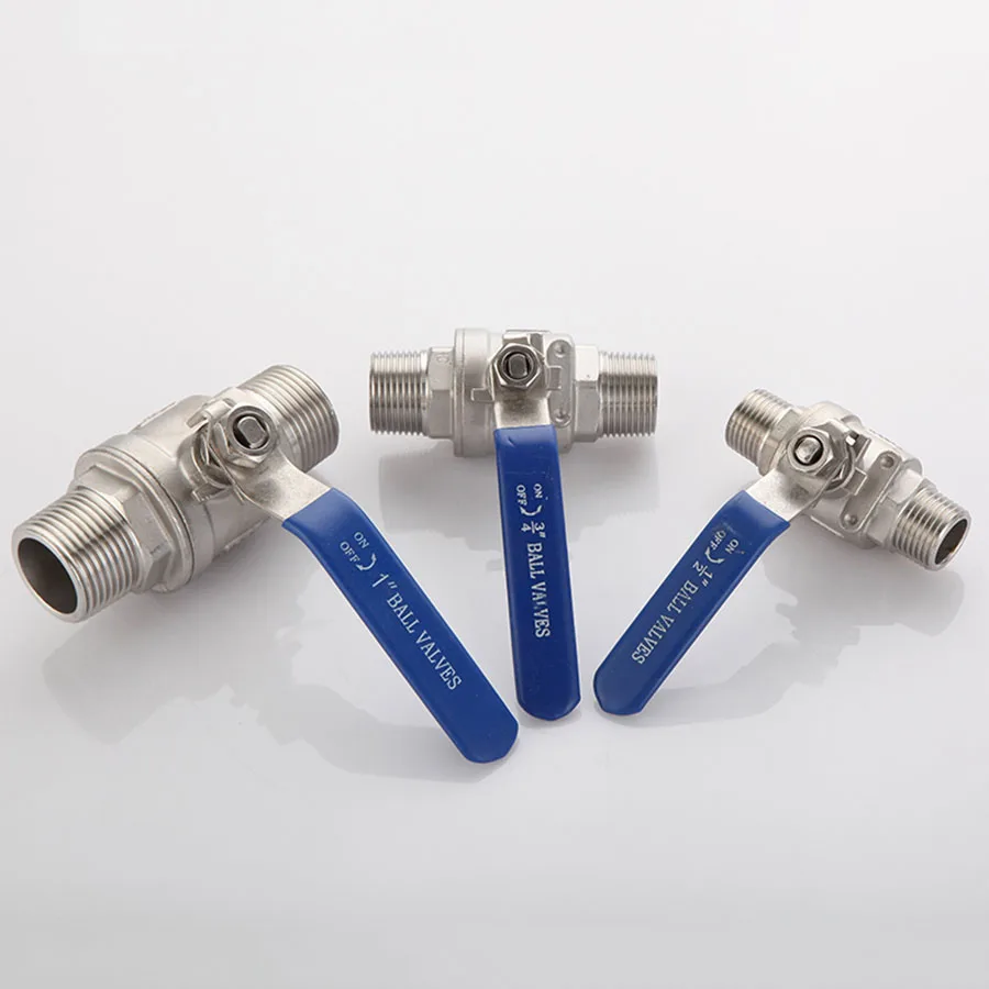 House Home 304 Stainless Steel Two Piece Ball Valve 1/4 3/8 1/2" 3/4" 1" 2" BSP - Home Improvement