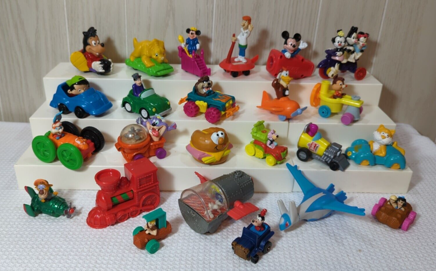 Mcdonalds happy meal toys cars trains Land before time Pokemon Mickey ...