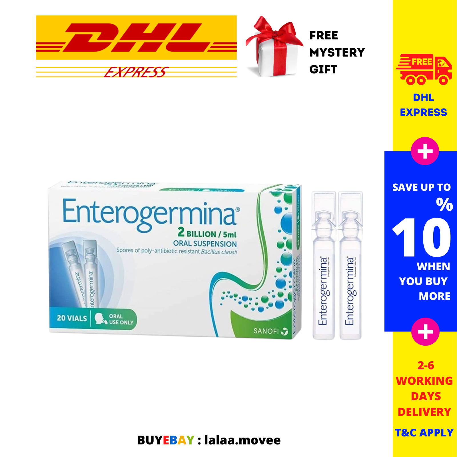 2 X Enterogermina Oral Suspension For Treating Diarrhea / Oral ...