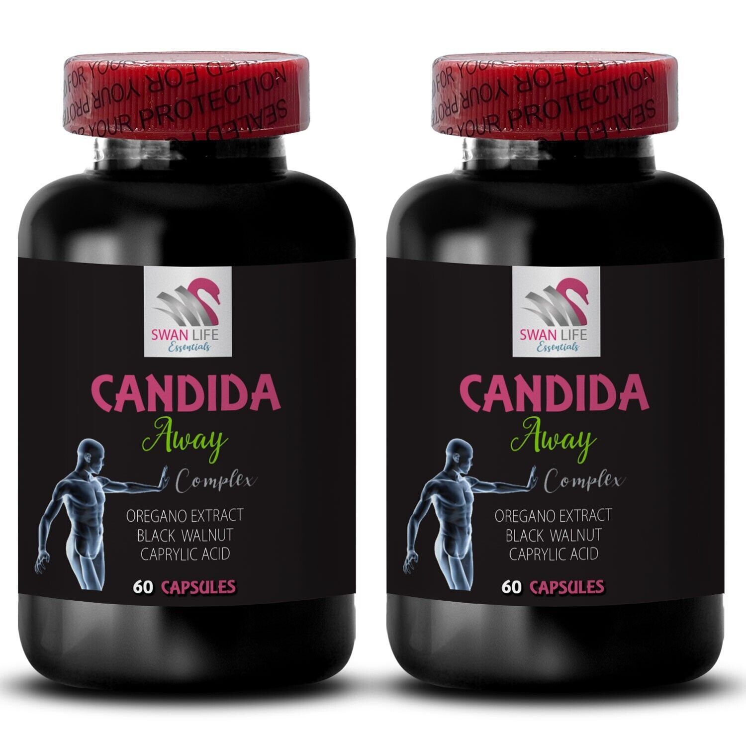 Candida Away relief - CANDIDA SUPPORT - Wormwood benefits 2Bot 120Caps ...