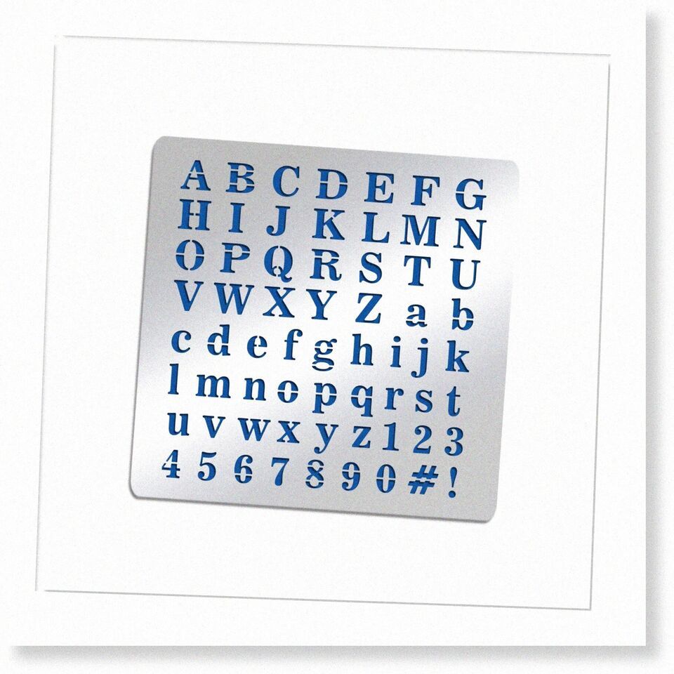 Metal Letter Stencils - A to Z Alphabet, Numbers, Symbols for Painting ...