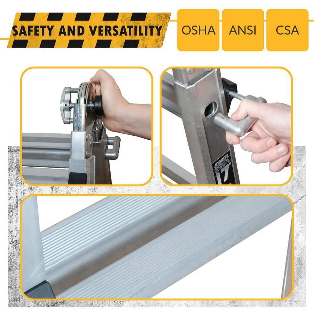 MetalTech Ladders 5-in-1 21-ft. Aluminum Telescoping Multi-Position ...